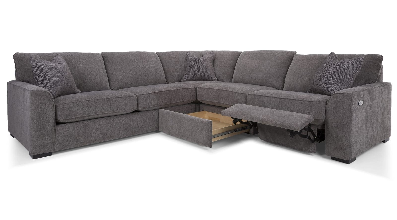 2900 Fabric Sectional, Optional Power recliner with storage options ...